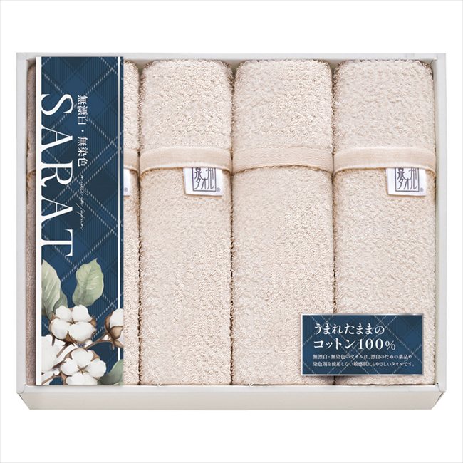 ■商品紹介：通常、綿花は糸や織り上がった生地の段階で漂白や染色を行うため、肌の弱い方には刺激になる薬品や、大量の水を使用しなければなりません。人にも環境にもできるだけやさしくありたい、そんな想いから、無漂白・無染色にこだわってつくりました。...