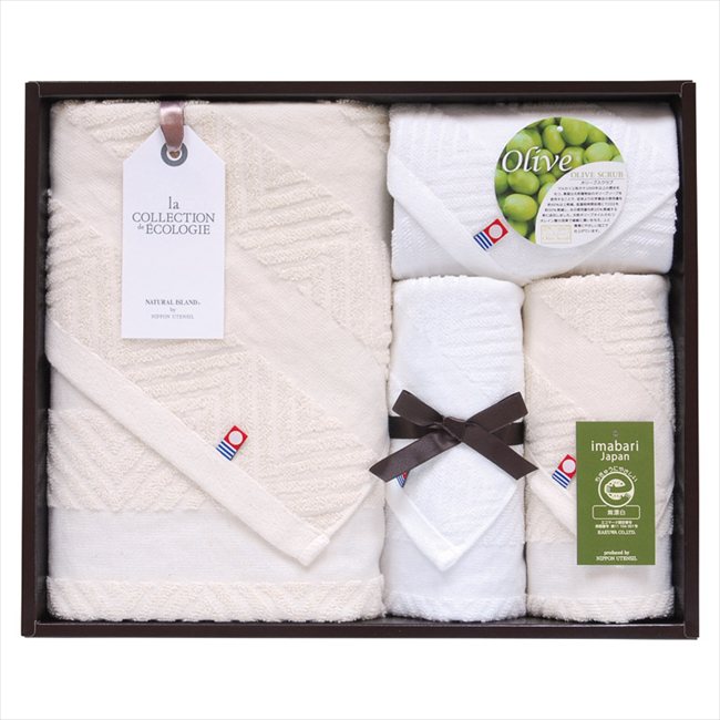 ■商品紹介：EUの厳しい環境基準をクリアした1000年以上の由緒ある高級なマルセイユソープを使い精錬加工を施したタオルシリーズです。天然植物油のオリーブソープを使用することで化学薬品の使用量を従来より約60%削減。さらに、低温で短時間処理す...