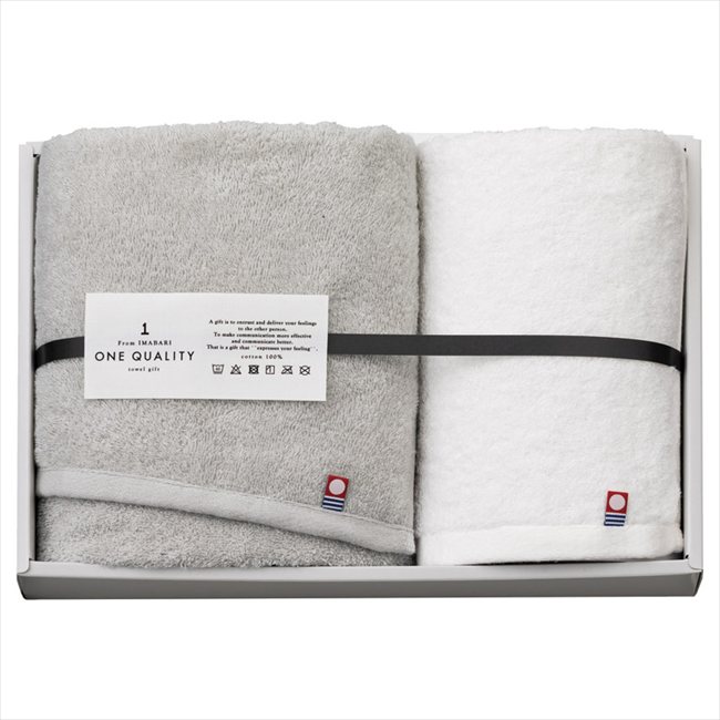 ■商品紹介：伝えたい大切な気持ちを、こだわりの今治タオル“ONE QUALITY”に込めて。お祝いや感謝の思い、ご挨拶など、気持ちを託すのにぴったりなタオル。綿の単糸を今治の技でふわっと織り上げたクオリティ溢れる逸品は、心がしっかりと伝わり...