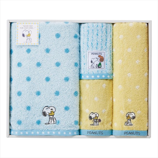 ■商品紹介：PEANUTSからハグをテーマに、スヌーピーが仲間に寄り添うシーンをモチーフにしました。 ハグするスヌーピーから優しさや思いやりが伝わるデザインです。 ドットとストライプのシンプルなパターンは子どもから大人まで使いやすく、内祝い...