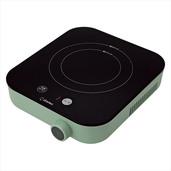 ■商品紹介：置き場所に困らないコンパクトサイズのIHクッカー。 火力や時間をダイヤルで簡単に設定できます。鍋底径約10〜14対応料理の幅が広がる6段階の加熱調理ひとり使いやアウトドアなど様々な場面で活躍します汚れをサッと拭きとれるガラス製の...