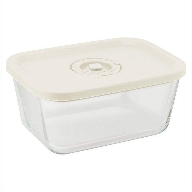 ■商品紹介：別売の専用製品で吸引+密封して鮮度長持ち! つくりおきの料理をそのまま食卓へ器としても使えるキャニスター保存開始日や期限日を設定できる日付目盛り付き!電子レンジ対応※加熱時は必ずふたをはずしてからご使用くださいオーブン対応※ガス...