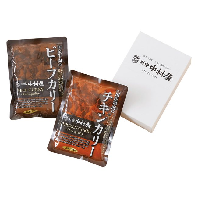 ■商品紹介：ちょっと贅沢したい時に!気軽に楽しむ本格派の味!国産素材にこだわった、ちょっと贅沢感のあるカレーです。 ■商品内容：国産牛肉のビーフカリー・国産鶏肉のチキンカリー（各170g）×各1 ■パッケージサイズ：17×12×4cm ■賞...