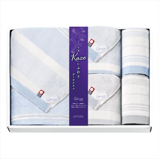 ■商品紹介：今治でも数少ない特殊なガーゼ織機で、風にそよぐような肌触りに織り上げました。さらさら乾きやすいガーゼ&吸水に優れたパイルが、柔らかくて使い心地の良い一枚です。通常のタオルは両面にパイルがありますが、このタオルはパイルのかわりに片...