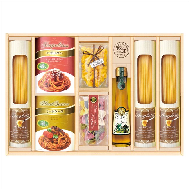 ■商品紹介：'スパゲティとたっぷり2人前容量250gのパスタソースのセットです。トマトと野菜の旨味が詰まった「ナポリタン」と完熟トマトをたっぷり使った「ミートソース」は、茹でたてのパスタに絡めるだけで簡単に出来上がります。 ■商品内容：スパ...