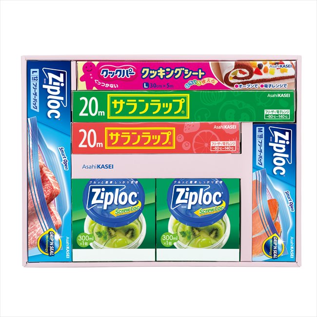 ■セット内容：サランラップ（30cm×20m）×1・サランラップ（22cm×20m）×1・ジップロック フリーザーバッグ（M18枚入）×1・ジップロックフリーザーバッグ（L12枚入）×1・ジップロックスクリューロック（300ml1個入）×2...