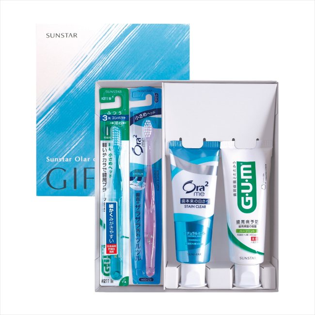■セット内容：GUMデンタルペーストスタンディングタイプ120g×1・Ora2meステインクリアペースト130g×1・GUMデンタルハブラシ×1・Ora2meハブラシミラクルキャッチ×1 ■商品サイズ： ■荷姿：化粧箱入 メーカー希望小売価...