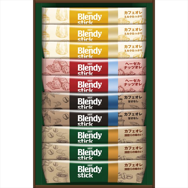 ■セット内容：ブレンディスティック　カフェオレ14g×3・カフェオレミルクたっぷり14g×3・カフェオレ甘さなし11．4g×2・ヘーゼルナッツオレ11g×2 メーカー希望小売価格はメーカーカタログに基づいて掲載しています ■さまざまなギフト...