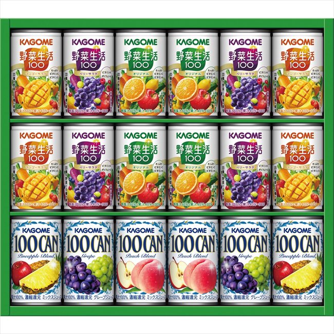 ■セット内容：野菜生活100（オリジナル、ベリーサラダ、マンゴーサラダ）各160g×4、100CAN（パインアップルブレンド、ピーチブレンド、グレープ）各160g×2 メーカー希望小売価格はメーカーカタログに基づいて掲載しています ■さまざ...