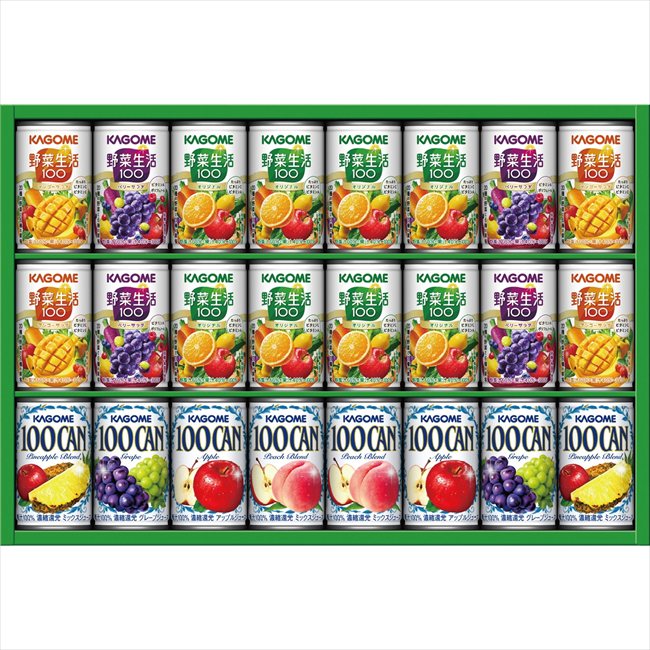 ■セット内容：野菜生活100オリジナル160g×8、野菜生活100（ベリーサラダ、マンゴーサラダ）各160g×4、100CAN（アップル・ピーチブレンド、グレープ、パインアップルブレンド）各160g×2 メーカー希望小売価格はメーカーカタロ...