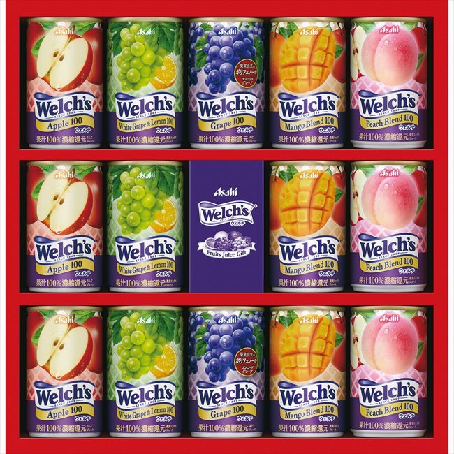 ■セット内容：「Welch's」コンコードグレープ100 160g×2、「Welch's」アップル100 160g×3、「Welch's」マンゴーブレンド100 160g×3、「Welch's」ホワイトグレープ＆レモン100 160g×3、...