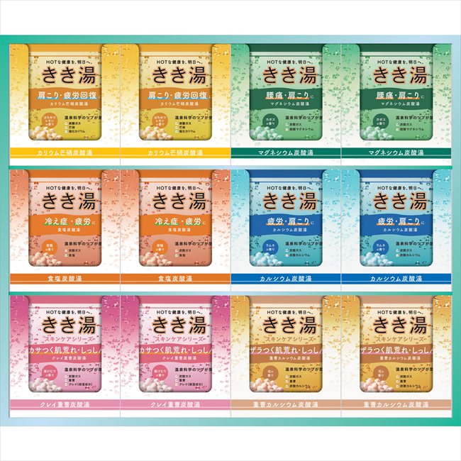 ■セット内容：きき湯30g×24（マグネシウム炭酸湯×4、カリウム芒硝炭酸湯×4、クレイ重曹炭酸湯×4、食塩炭酸湯×4、重曹カカルシウム炭酸湯×4、カルシウム炭酸湯×4） メーカー希望小売価格はメーカーカタログに基づいて掲載しています ■さ...