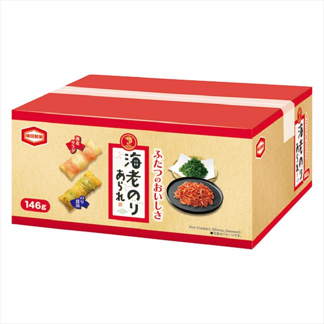 ※商品はお取り寄せとなりますのでご注意ください ■商品説明： ■商品内容: 海老のりあられ 146g ■商品重量／容量：321g／ ■商品サイズ／パッケージサイズ：／228×196×113mm メーカー希望小売価格はメーカーカタログに基づい...