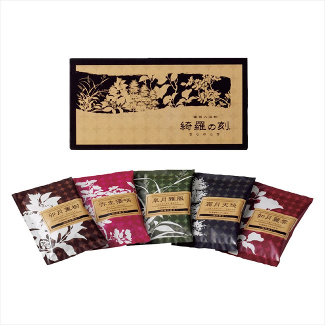 ※商品はお取り寄せとなりますのでご注意ください ■商品説明： ■商品内容: 薬用入浴剤30g×5包（白檀の香り・桜の香り・菖蒲の香り・檜の香り・椿の香り各1） ■商品重量／容量：196g／ ■商品サイズ／パッケージサイズ：／10×235×1...