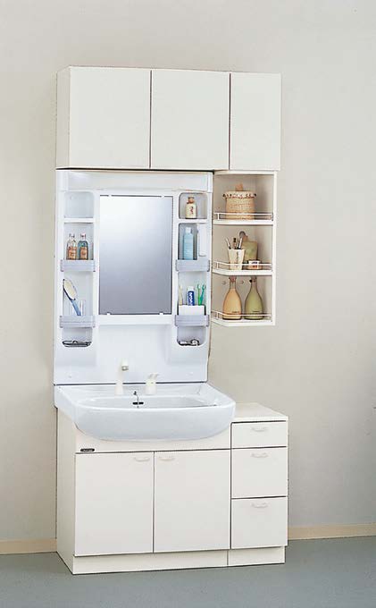 （間口1000mm）750＋250mm クリナップ 洗面化粧台（BTSシリーズ） （1面鏡）【セット内容】1.ミラーキャビネット（1面鏡・くもり止めヒーター無し）‥‥‥‥‥‥‥‥‥‥‥‥‥‥ M-751CHVN2.洗面化粧台（開きタイプ）‥...