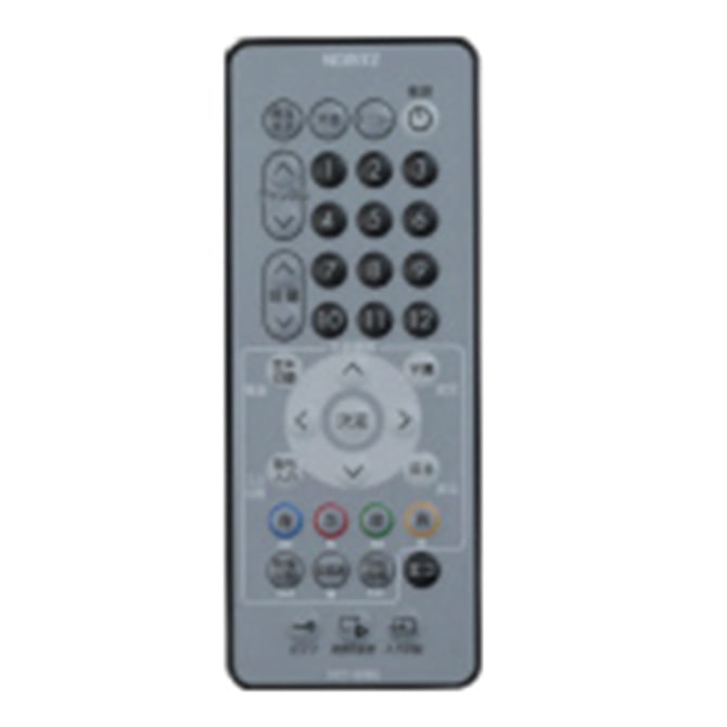 液晶防水テレビ「YTVD-1203W-RC」用のワイヤレスリモコンです。【仕様】 ●サイズ：縦144mm×横57mm×厚さ14mm●色：（表）グレー/（裏）黒※リチウム電池（CR2032）を使用します。※リモコンホルダー、取付ビスは付いてい...