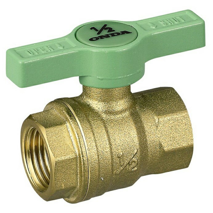 オンダ製作所 ONDA 【FF2-T40】 ボールバルブ Rc1 1/2 フルボアコンパクト Tハンドル【商品情報】・面間寸法が短いコンパクト設計のため、省スペースの配管可能。・肉厚設計で耐圧性能UP。 【商品詳細】●材質・黄銅●仕様・使用...