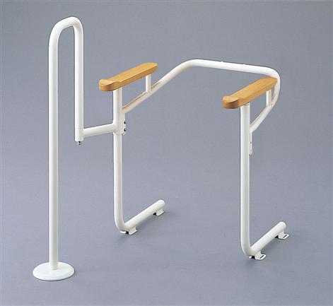 トイレ用手すり（システムタイプ） アシストバー付身体状況にあわせてバリエーションを選べる機能的な手すりです。667×910×917　質量：11kgご不在時の商品配達のご連絡のため、電話番号はなるべく携帯電話の番号を入力してください。