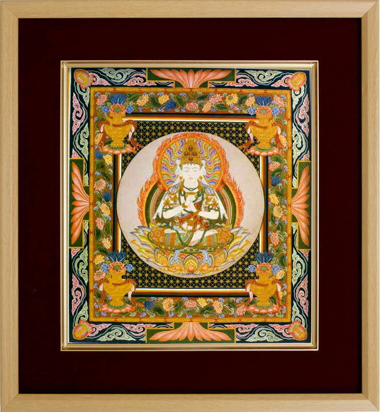 商品の詳細 -------------------------------------------- 宇宙の真理そのものをあらわすとされる密教の絶対的中心の仏です。 スッキリとした意匠の額縁に御納めています。 ---------------...