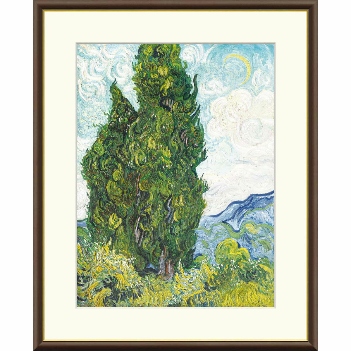 商品の詳細 作家名／ ゴッホ 作品名／ 糸杉 原画：1889年6月制作、メトロポリタン美術館（アメリカ）所蔵 『もうずっと糸杉のことで頭がいっぱいだ。ひまわりの絵のように何とかものにしてみたいと思う。これまで誰も、糸杉を僕のように描いたこと...