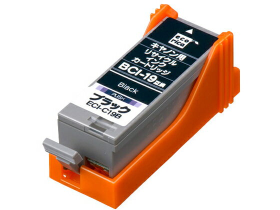 【仕様】●純正型番：BCI−19BK●色：ブラック●インク種類：顔料●耐力インク●インク残量表示【検索用キーワード】エコリカ　ecorica　互換リサイクルインクカートリッジ　互換インクカートリッジ　互換リサイクルカートリッジ　エコリカリサ...