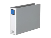 【商品説明】穴をあけてとじる厚型ファイル【仕様】●片開き●色：グレー●サイズ：A4ヨコ●外寸法：縦227×横318mm●背幅：66mm●とじ厚：50mm●収容枚数：500枚●穴間隔：80mmピッチ●背見出し紙差替え可能●カラーインデックス1...