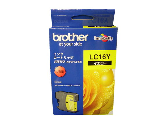 【仕様】●対応機種：MFC−5890CN　MFC−6490CN　MFC−6890CN●グリーン購入法適合【検索用キーワード】ブラザー　インクジェットカートリッジ　brother　MFC−6490CN　MFC−5890CN　LC16Y　MFC...