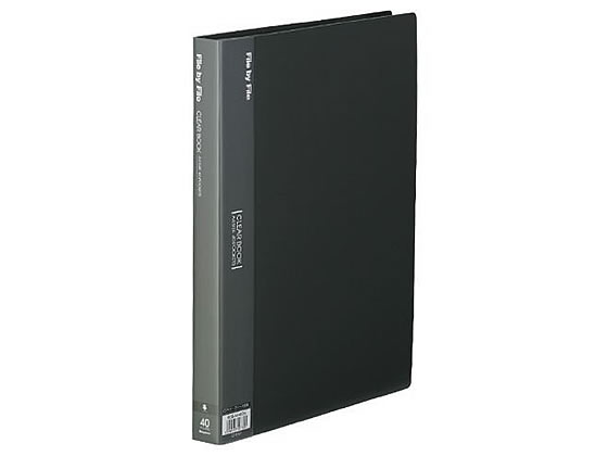 【商品説明】上から入れるタイプのポケット表紙と同系色の中紙付きタイトルが書きやすい両面印刷の背見出し差し替えタイプ。【仕様】●表紙色：ダークグレー●サイズ：A4タテ●外寸法：縦308×横228mm●背幅：20mm●ポケット枚数：40枚●中紙...