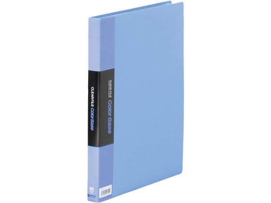 【商品説明】ポケットは上から入れるタイプ。見開き、ページめくりがしやすい固定（溶着）式。【仕様】●表紙色：青●サイズ：A4タテ●外寸法：縦307×横242mm●背幅：24mm●ポケット枚数：40枚●中紙：あり●中紙色：青●表紙ポケット付き●...
