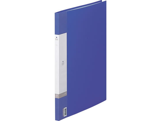 【商品説明】分類整理に便利な交換式背見出し。目にやさしいエンボス加工ポケット。【仕様】●表紙色：青●サイズ：B4タテ●外寸法：縦380×横290mm●背幅：16mm●ポケット枚数：20枚●中紙：あり●中紙色：白●材質：表紙・ポケット／ポリプ...