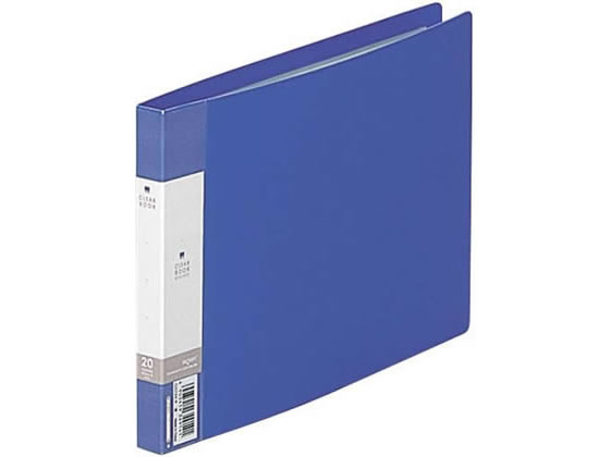 【商品説明】分類整理に便利な交換式背見出し。目にやさしいエンボス加工ポケット。【仕様】●表紙色：青●サイズ：A5ヨコ●外寸法：縦163×横239mm●背幅：16mm●ポケット枚数：20枚●中紙：あり●中紙色：白●材質：表紙・ポケット／ポリプ...