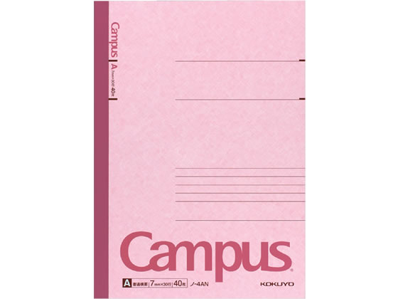 【仕様】●サイズ：（セミB5）A罫7mm30行●製本様式：無線とじ●枚数：40枚●罫幅：7mm●紙質：白上質●注文単位：1冊【検索用キーワード】キャンパスノート　KOKUYO　campus　コクヨ　KOKUYO　こくよ　campusノート　...