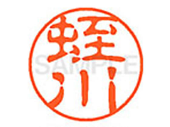 【仕様】●ヒルカワ●印面サイズ：直径11mm●書体：古印体●インキ色：朱色●透明プラケース入り●対応補充インキ：XLR−11N朱色●ひとまわり大きな印面で重厚な印影を残すネーム印です。【検索用キーワード】ヒルカワ　ヒルガワ　ヒンカワ　シツカ...