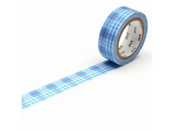 【商品説明】貼って剥がせるマスキングテープmt。手紙に貼ってみたり、ラッピングに使ってみたり、可能性は無限大。【仕様】●色目：チェック・ライトブルー●テープサイズ：15mm×7m●注文単位：1巻【備考】※メーカーの都合により、パッケージ・仕...