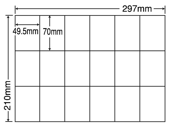 【仕様】●仕様：18面●シートサイズ：A4（210mm×297mm）●ラベルサイズ（横×縦）：49．5×70mm●再剥離タイプ●対応プリンタ：インクジェット、レーザー、コピー機、熱転写●注文単位：1箱（100枚×5冊）●GPNエコ商品ねっと...
