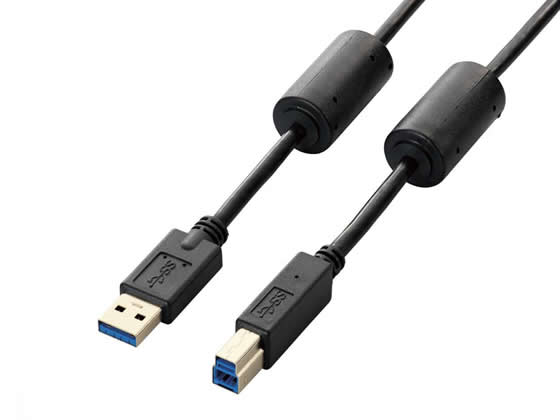【商品説明】USB3．0（Standard−A）のインターフェースを持つパソコンと、USB3．0（Standard−B）のインターフェースを持つポータブルハードディスクドライブなどの機器を接続できるUSB3．0ケーブルです。高周波ノイズを吸...