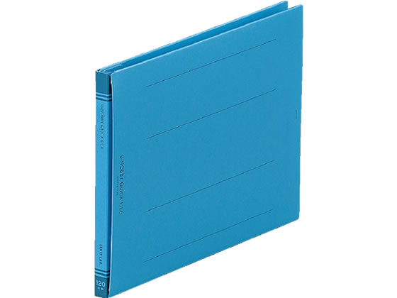 【商品説明】紐を結ばなくてもワンタッチで簡単にすばやく書類をファイリングできます。ファイルの背幅がスムーズに伸び、最大120mm厚の書類を収納するスムーズスライド設計。【仕様】●表紙色：青●サイズ：A5ヨコ●外寸法：縦153×横221mm●...