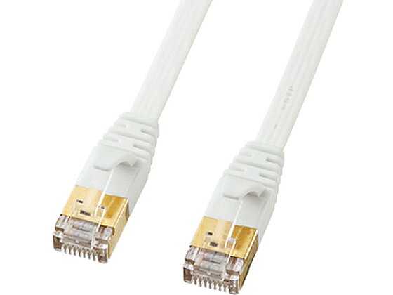 【仕様】●色：ホワイト●ケーブル長さ：1m●対応：CAT7●コネクタ形状：RJ−45スリムコネクタ（ラッチカバー付き）●ケーブル構造：より線、ストレート全結線●ケーブル直径：1．9×6mm●10GBASE−T、1000BASE−TX、100...