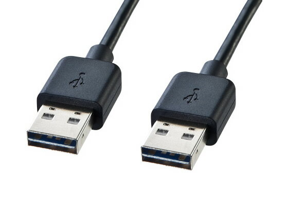 【商品説明】USB　Aコネクタのパソコンと、USB機器（USB　Aコネクタを持つ機種）を接続するケーブルです。※パソコン本体同士を接続してデータ転送などを行うことはできません。【仕様】●色：ブラック●長さ：1m●コネクタ形状：USB　Aコネ...