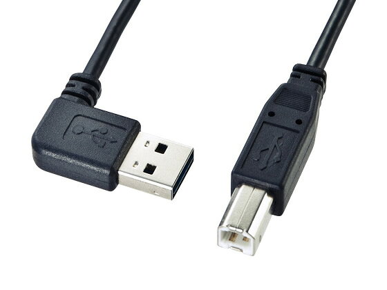 【商品説明】USB　Aコネクタのパソコンと、USB機器（プリンタ・HDD・USBハブ・スキャナなど）との接続やUSB機器同士を接続するケーブルです。　パソコンのコネクタの向きを意識しなくても、どちら向きにでもケーブルを配線できるL型コネクタ...