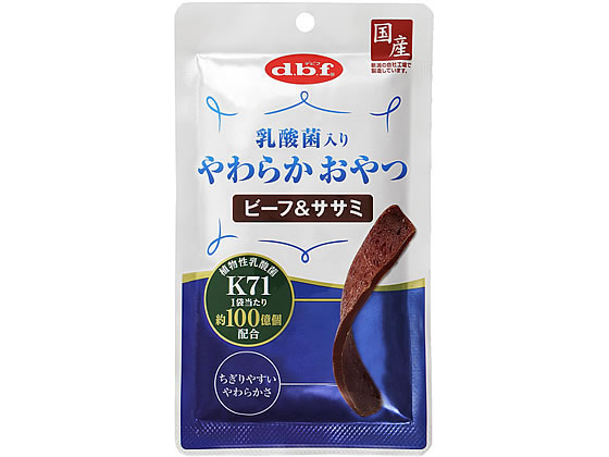 【商品説明】愛犬の健康を保つ植物性乳酸菌K71を配合し、牛肉と鶏ささみをベースとした犬用おやつです。指で簡単に曲がるほどやわらかいので、愛犬に合わせて色々な大きさにちぎることが出来ます。この製品には1袋あたり約100億個の植物性乳酸菌K71...
