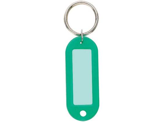 【商品説明】表裏双方に文字が記入できる両面表示タイプです。【仕様】●仕様：両面表示用（大）●色：緑●外寸：縦62×横25×厚さ4mm●リング内径：20mm●カードサイズ：42×17mm●材質：ポリプロピレン●注文単位：1パック（10個）【検...