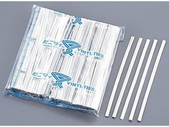 【仕様】●色：銀●サイズ：幅4mm×長さ8cm●カット品●注文単位：1袋（1000本）【検索用キーワード】きょうわ　キョウワ　KYOWA　びにたい　びにーるたい　ビニールタイ　幅4mm　長さ8cm　1000本入り　銀　ぎん　ギン　シルバー　...