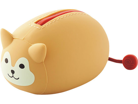 【商品説明】リップや目薬、文房具などの小物入れに。底面は転がりにくいフラット仕様。【仕様】●色：シバイヌ●外寸法：縦55×横98×厚さ65mm●材質：本体／シリコーンゴム※どうぶつの耳の形状によってサイズは若干異なります。【検索用キーワード...