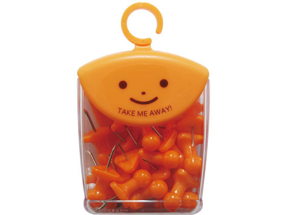 【商品説明】収納便利なスライド式で可愛くおしゃれなPOPカラーケース入のピンシリーズ。【仕様】●寸法：針長10mm●材質：PS樹脂、鋼線●包装：フック付ケース（蓋：PP／容器：PS）●入数：約20本●色：パステルオレンジ●注文単位：1箱（2...