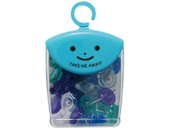 【商品説明】収納便利なスライド式で可愛くおしゃれなPOPカラーケース入のピンシリーズ。【仕様】●寸法：頭径Φ12．5mm、針長8mm●材質：PS樹脂、ステンレス針●包装：フック付ケース（蓋：PP／容器：PS）●入数：約30本●色：クリアマリ...