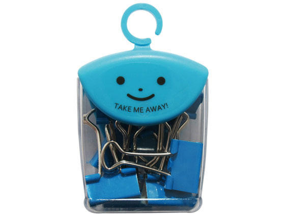 【商品説明】収納便利なスライド式で可愛くおしゃれなPOPカラーケース入のクリップシリーズ。【仕様】●寸法：挟み口19mm●材質：鋼鈑、鋼線●包装：フック付ケース（蓋：PP／容器：PS）●入数：8個●色：本体・パステルブルー、アーム・シルバー...