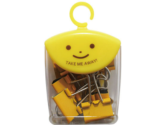 【商品説明】収納便利なスライド式で可愛くおしゃれなPOPカラーケース入のクリップシリーズ。【仕様】●寸法：挟み口19mm●材質：鋼鈑、鋼線●包装：フック付ケース（蓋：PP／容器：PS）●入数：8個●色：本体・パステルイエロー、アーム・シルバ...