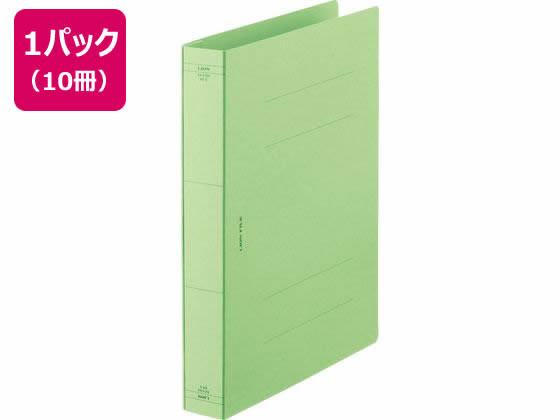 【仕様】●カラー：緑●サイズ：A4タテ●寸法：縦307×横231×背幅43mm●適正収容枚数：400枚（40mm厚）●材質：表紙／ファイル用紙（再生紙）、押え具／再生ポリスチレン樹脂、とじ具／ポリエチレン製●注文単位：1パック（10冊）●グ...
