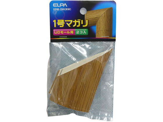 【商品説明】●配線モールを直角に曲がる際のジョイントとして使用します。●はめ込み式ですので取付けが簡単で、きれいに仕上がります。【仕様】●UDモール用●1号●入り数：2個入り●カラー：ナチュラル【検索用キーワード】朝日電器　あさひでんき　ア...